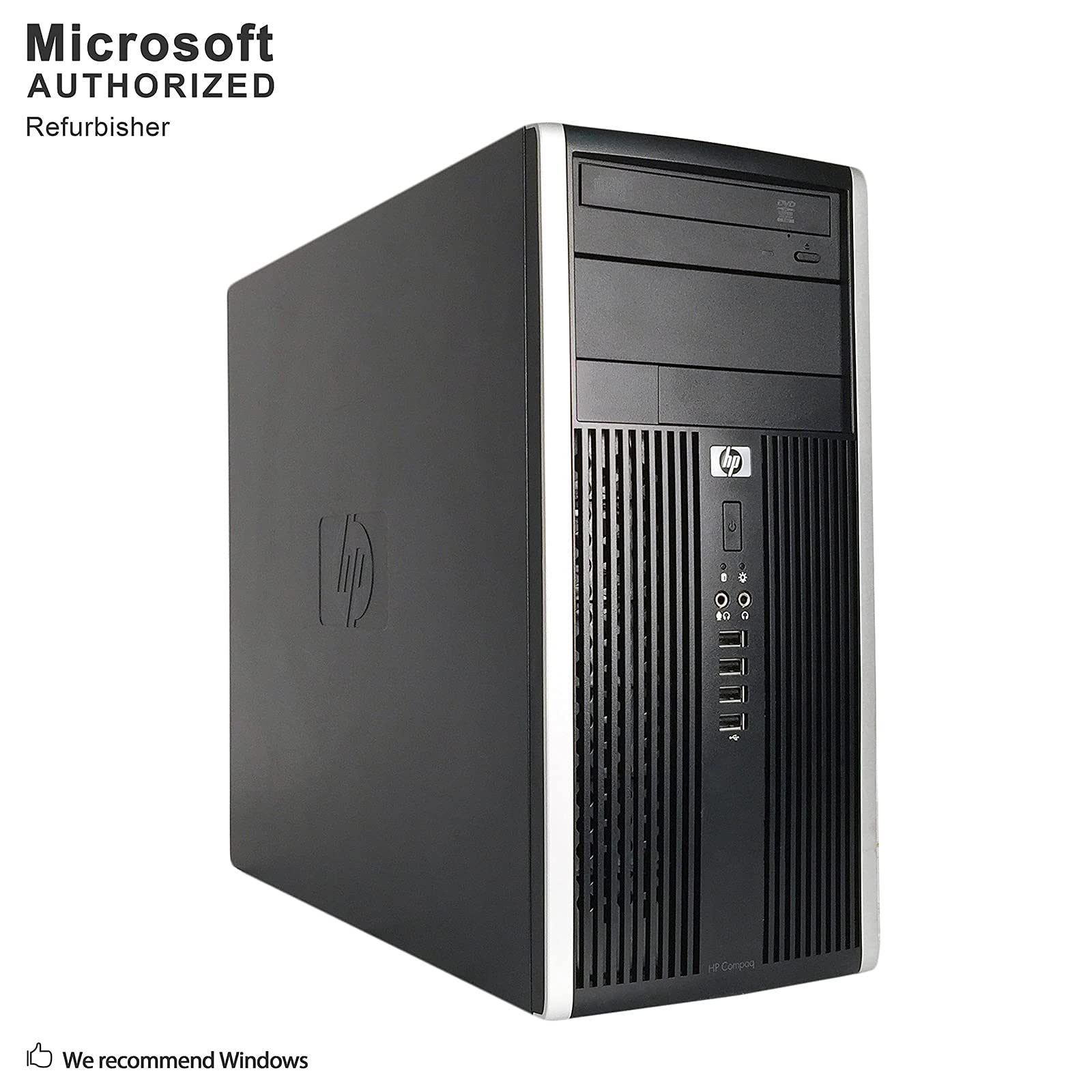 HP Compaq Elite 8300 MT PC,Intel Core I5 3570 up to 3.8GHz,12G DDR3,120G SSD + 500G,VGA,DP,USB 3.0,WiFi,DVDRW,BT 4.0,Win10 64 Bit-Multi-Language(CI5)(Certified Refurbished)