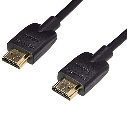 Amazon Basics Flexible and Durable Premium HDMI Cable (18Gpbs, 4K/60Hz) - 10 Feet, Black