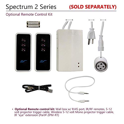 Elite Screens Spectrum2, 120-inch 16:9, 12-inch Drop, Electric Motorized Drop Down Projection Projector Screen, SPM120H-E12
