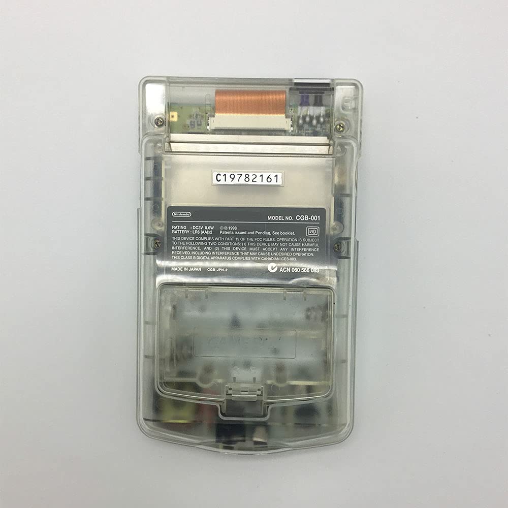 Soft Silicone Case Crystal Shell TPU Protective Case Cover for Nintendo Game Boy Color GBC Console (Clear White)