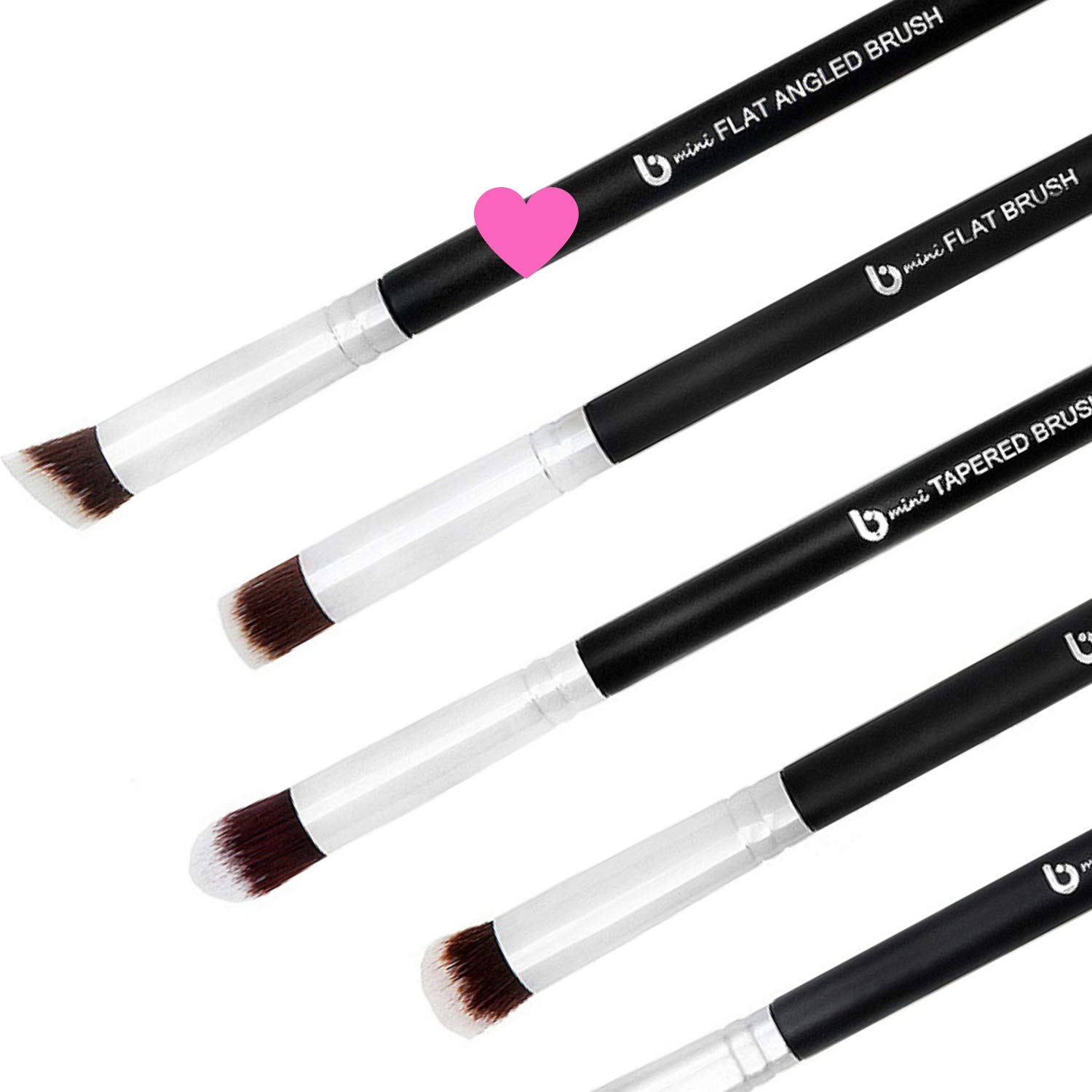 Kabuki Nose Contour Brush - Beauty Junkees Mini Flat Angle Contouring Makeup Brushes, Small Angled for Sculpting, Bronzer, Highlighter with Liquid Cream Powder Cosmetics, Dense, Vegan Synthetic