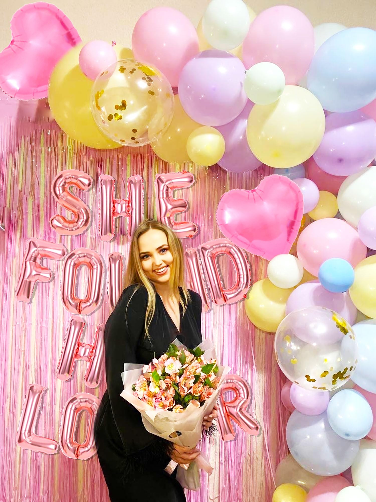 LaVenty She Found Her Lover Banner Balloon Taylor Bachelorette Party Decorations Rainbow Lover Bachelorette Party Decorations Bridal Shower Decorations