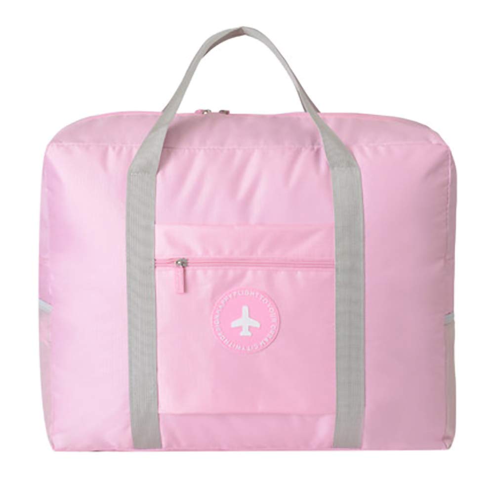 AINAAN Travel Foldable Bag & Portable Duffel for Women, Men& Kids - Waterproof Lightweight Carry On Luggage (Pink)