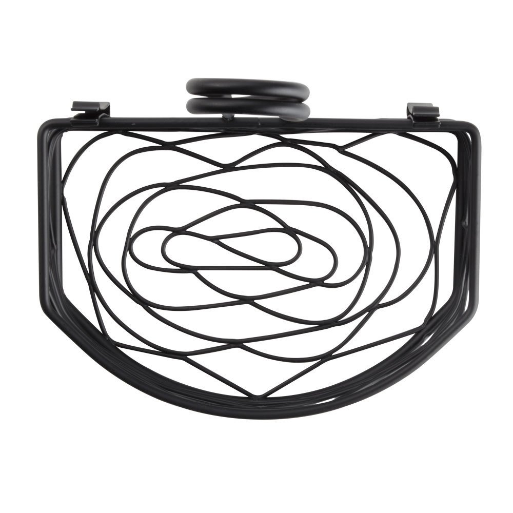 American Metalcraft SRBNB1 Semi-Round Wire Birdnest Condiment Rack Holder, Wrought Iron, Black