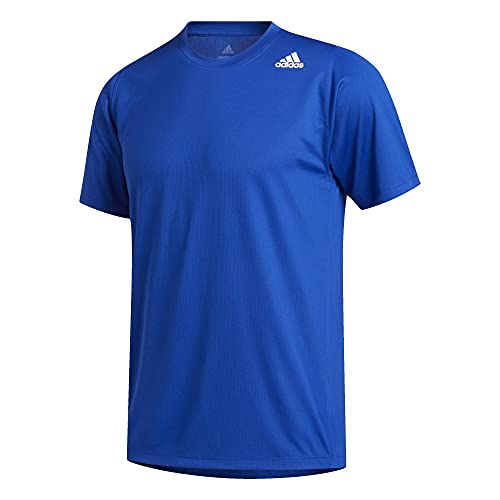 adidas mens FreeLift Sport Fitted 3-Stripes Tee Team Royal Blue Large