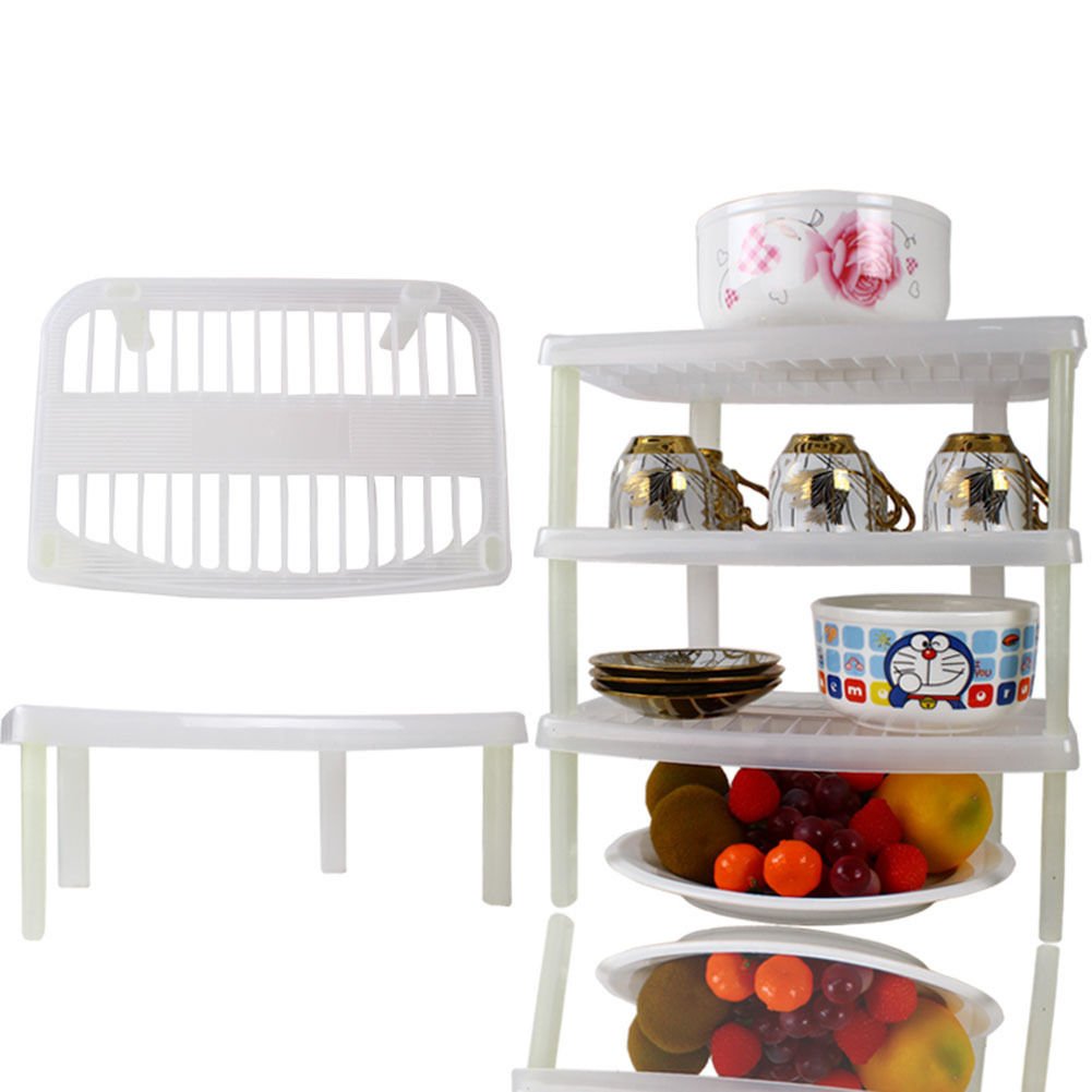 OKOKMALL US--Foldable Plastic Kitchen Home Bathroom Dish Rack Organizer Holder Shelf Storage