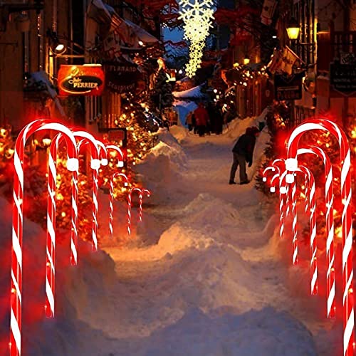 Christmas Candy Cane Lights,Solar Christmas Candy Cane Light, Outdoor Waterproof Christmas Day Light, LED Home Garden Passage Courtyard Lawn Decoration Light,2pcs