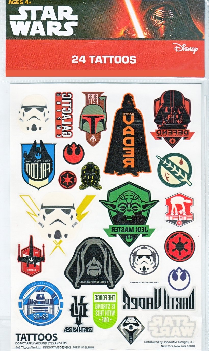 Disney Pixar Star Wars Temporary Tattoos