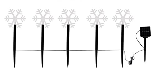 Christmas Tree Path Finder Stake Lights,Christmas Solar Lights for Outdoor Garden,Waterproof Ground Plug Lights Warm Decorative Light for Home,Garden,Yard,Xmas Festival Party Supplies (Snowflake)