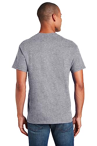 Gildan Men's Crew T-Shirts, Multipack, Style G1100, Black/Sport Grey/Charcoal (5-Pack), Medium