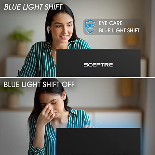 Sceptre 22" 75hz 1080p LED Monitor HDMI x2 VGA 99% sRGB Wall Mount Ready Build-in Speakers, Machine Black 2021 (E22 Series)