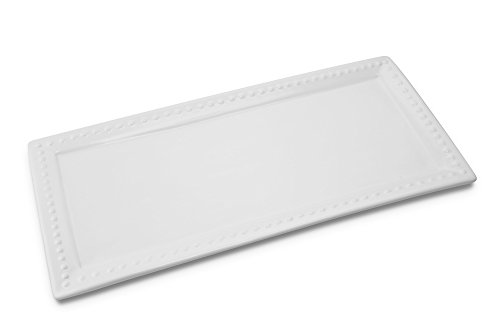KOVOT Ceramic Rectangular Platter Set | 3 Piece Porcelain Platter Set Includes (1) Large, (1) Medium, (1) Small