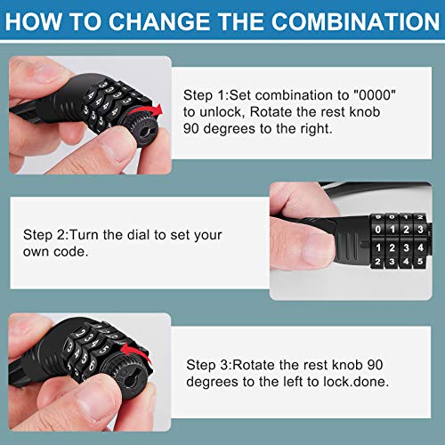 Rofio 2 Pack Refrigerator Lock, Upgraded 4 Digit Fridge Lock for French-Door Refrigerators, Cabinet Locks, Easy to Set and Use