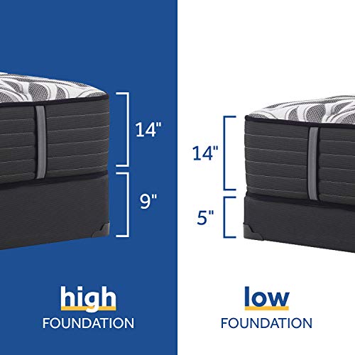 Sealy Posturepedic Plus 5 Foundation, Tight Top 14-Inch Firm Mattress-King, Grey