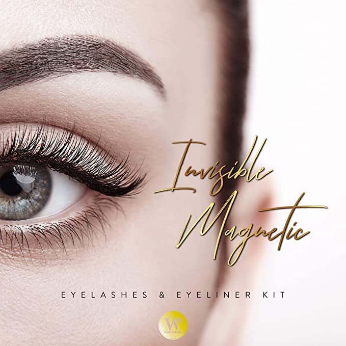 Best Magnetic eyelashes kit 10 pairs 3D false lashes with 2 black Magnetic Eyeliners, Reusable lashes for all occasions