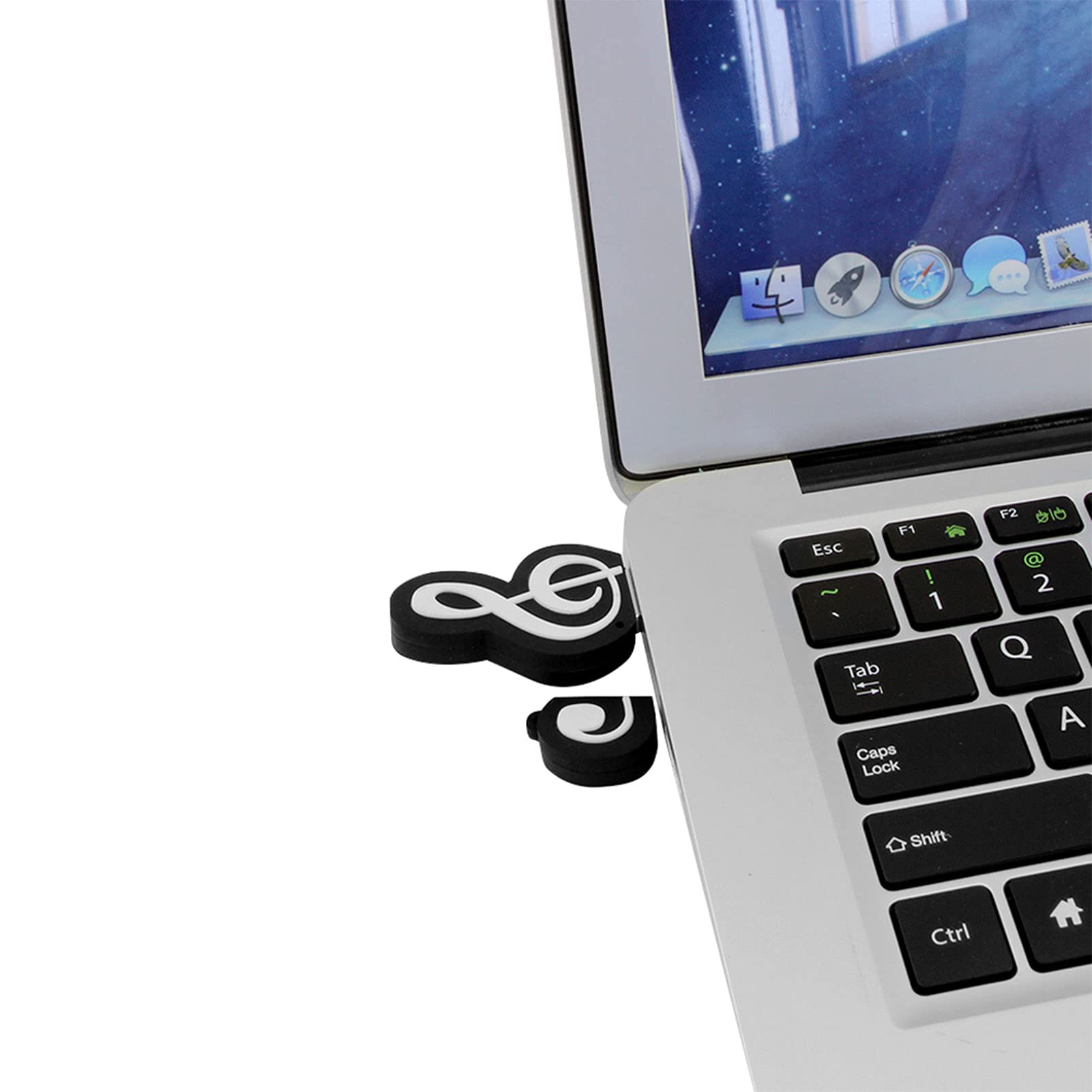 CHUYI Novelty and Cute Music Note Shape Design 64GB USB 2.0 Flash Drive Pen Drive Memory Stick Storage Cool Thumb Drive U Disk Gift (Black-1 Pack)