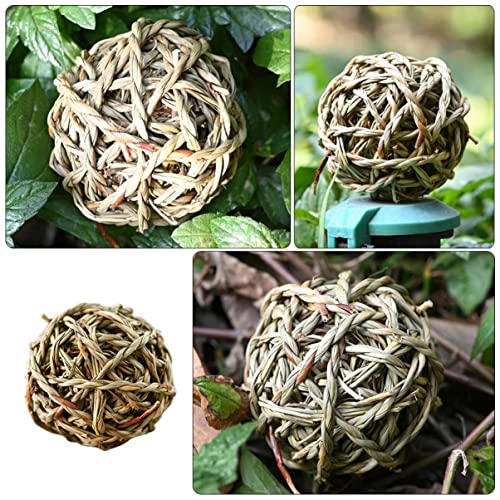 balacoo 1pc Pigs Weave Woven Throw Rabbits Round Chew Rattan for Seagrass Pet Molar Bite Hamster Ball Straw Animal Play Activity Small Parrot Grass Parrots Guinea Bunny Natural Pets