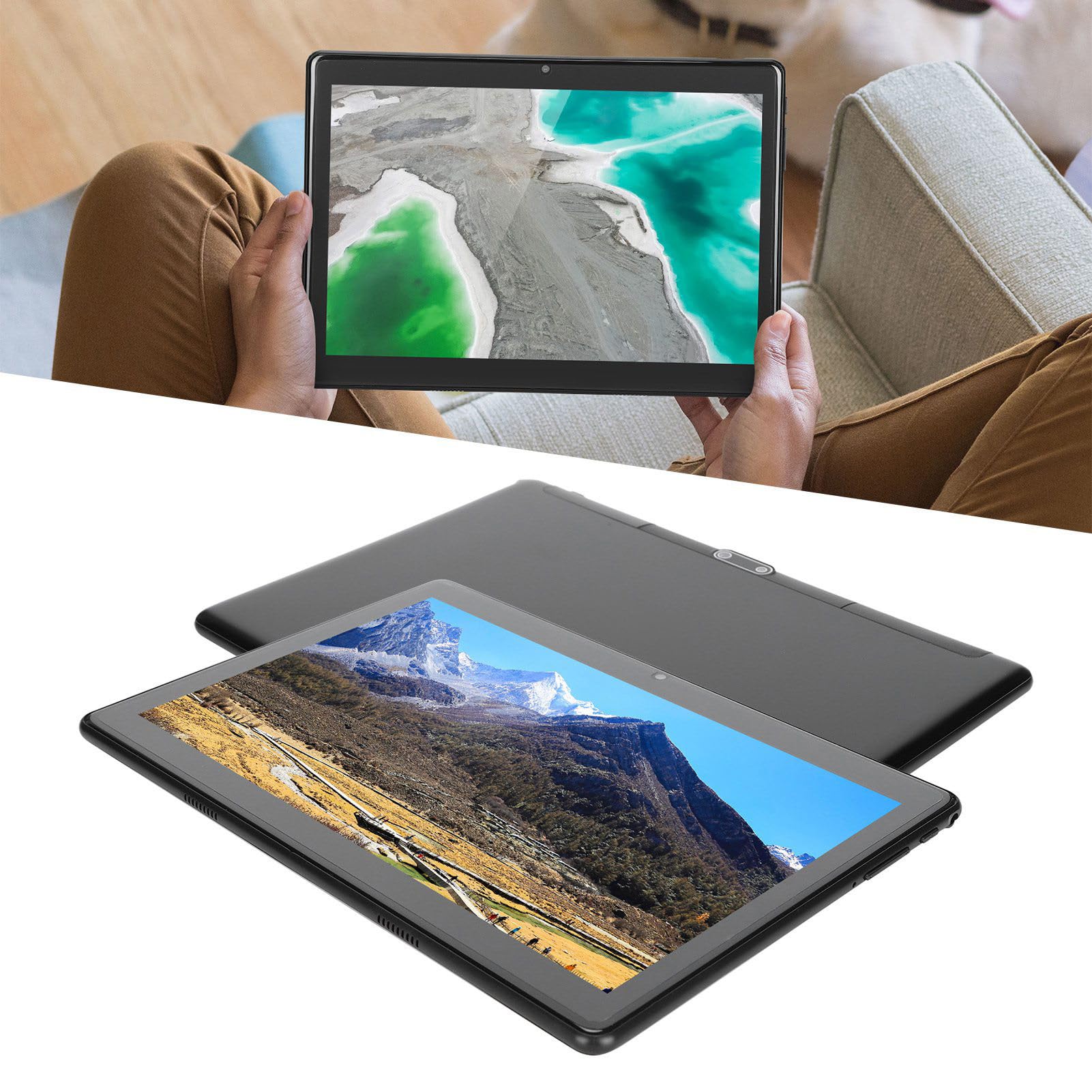 Acogedor 10.1 Tablet PC 4G LTE Tablet with 1280x800 Resolution 10.1 Inch IPS LCD Screen, Octa?Core CPU 2G RAM 32GB ROM Dual SIM Dual Standby Portable Tablet for Study Play Work, Black