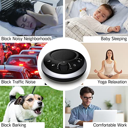iDealSleep Loud Sound Brown Noise Machine White Noise Machine Nonstop 30 Soothing Sounds for Baby Kids Adults Sleep Pinknoise Machine 36-Level Vol Auto-Off Timer Memory Function for Home Travel Office
