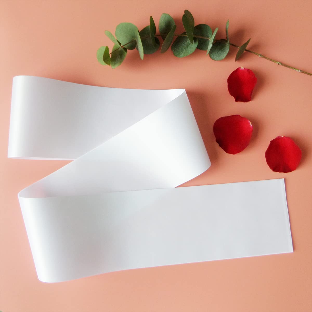 Docooniver 6pcs White Sashes Blank for Pageants,Senior Sashes 2024,Prom Queen Sashes Plain Satin Sashes Custom Personalized Sashes.