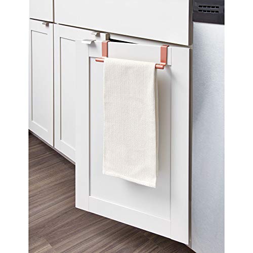 iDesign 29540 Forma Metal Over the Cabinet Dish and Hand Towel Bar Holder for Kitchen, Bathroom, 2.5" x 9.25" x 2.5", Copper