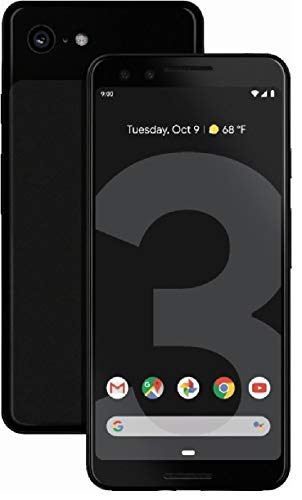 Pixel Phone 3-128GB - US Warranty - Just Black - (Renewed)