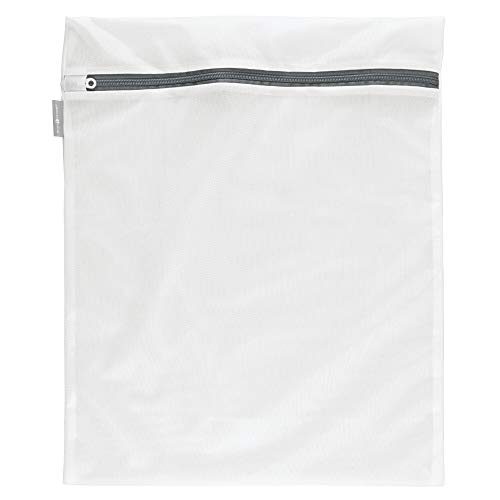 iDesign Mesh Laundry Bag Built in Zipper for Delicates, 16" x 0.5" x 20", Large