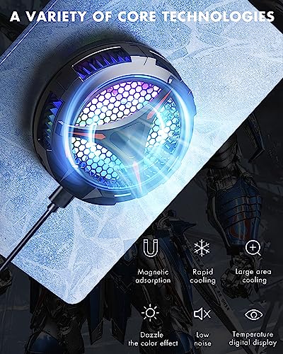 ACEDAYS iPad Cooler,Magnetic Tablet Cooler for ipad/Surface pro/Samsung Tab,Universal Radiator with Temperature Display for Mobile Gaming,Tiktok Live Streaming(Including Tablet stand Holder)