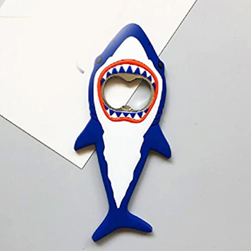 ARFUKA Bottle Opener Shark Beer Bottle Opener Magnet 3d Cute Cartoon Animal Soda Beverage Bottle Opener Bar Kitchen Tool Gift Blue