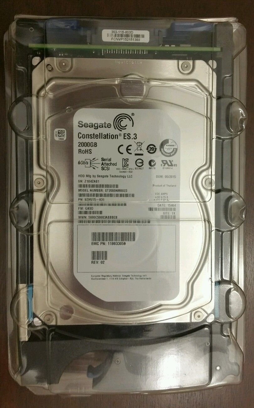 EMC VX-VS07-020 2TB NL SAS 6gbps 005049449 VNX6GSDAE15 VNX5500 VNX5700 VNX7500 VNX (Renewed)