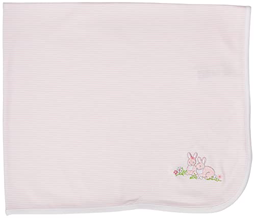 Little Me Baby 100% Cotton Receiving Blanket, Bunnies, One Size