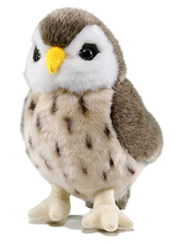 Ice King Bear Owl Stuffed Animal Luminous Eyes, Cute Plush Toy 10 Inches