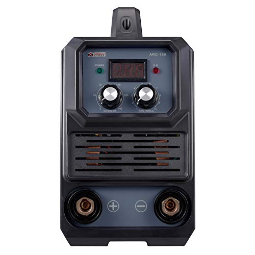 AMICO Professional Welding Machine, 180 Amp Stick Arc DC Welder, 80% Duty Cycle, 100~250V Wide Voltage