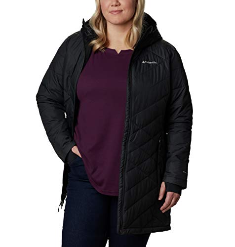 Columbia Women's Heavenly Long Hooded Jacket, Black, Medium