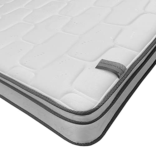 Greaton, 10-Inch Medium Eurotop Innerspring Mattress with Free Mattresss Protector, Queen, White
