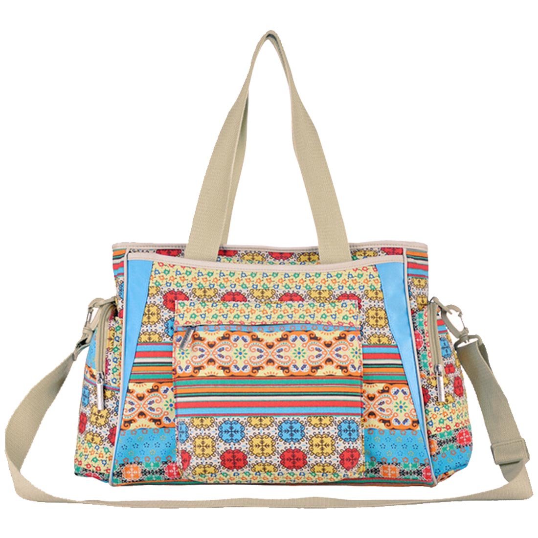 KF Baby Bohemian Diaper Bag Value Set, Crossbody Strap, Stroller Hooks, More