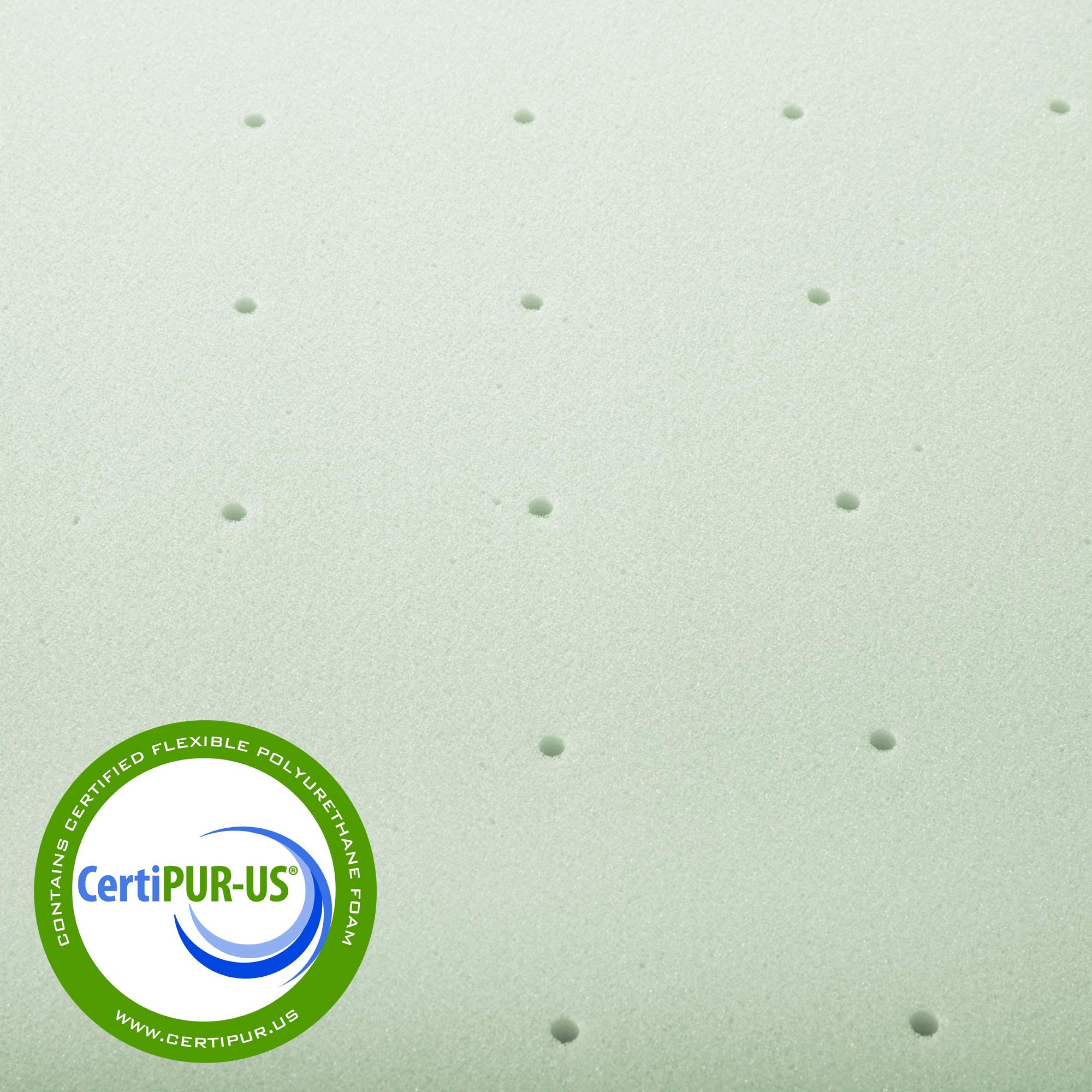 Best Price Mattress 2 Inch Ventilated Memory Foam Mattress Topper, Calming Green Tea Infusion, CertiPUR-US Certified, King