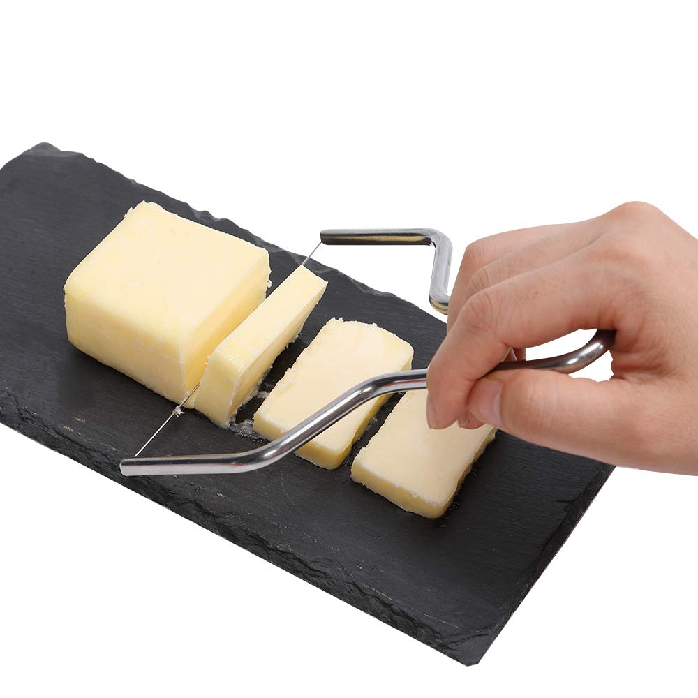 ACKEIVTO Cheese Lyre, Cheese Slicer, Stainless Steel Cheese Slicers with Wire, Handheld Butter Cutter Tools for Soft Hard Block Cheese
