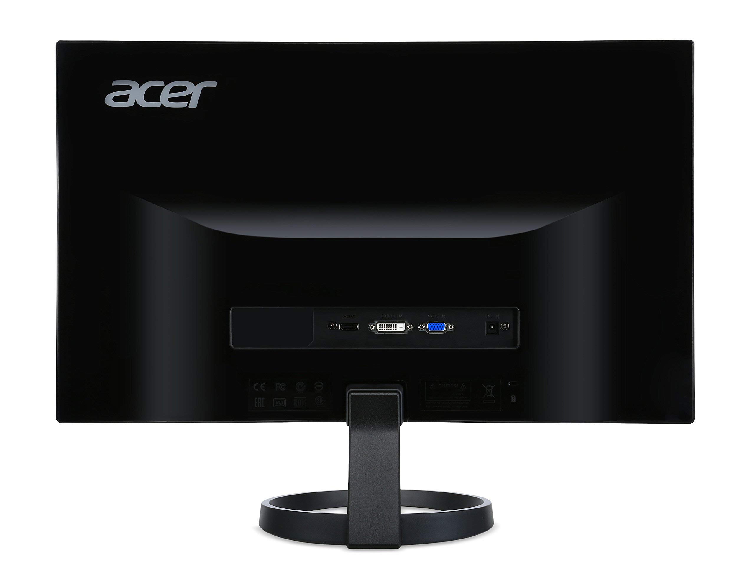 acer Widescreen LCD Computer Monitor, 23.8” Full HD 1920 x 1080 IPS Display, 4ms Response Time, 250nit Brightness, NTSC 72% Color Gamut, Low Blue Light, HDMI, VGA, DVI, Black, JVQ HDMI Cable
