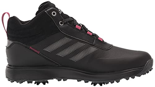adidas Women's S2G Spikeless Mid-Cut Golf Shoes, Core Black/Dark Silver/Wild Pink, 7.5