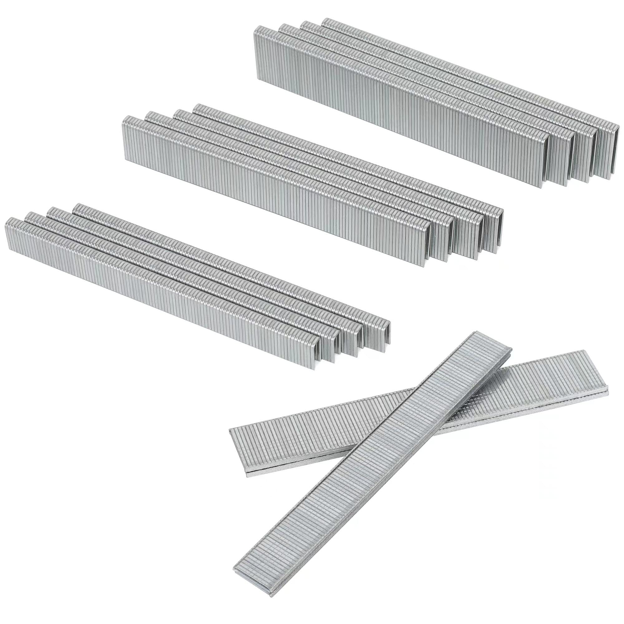 HW HAMWOO 18 Gauge 1800PCS,1/4" Narrow Crown Staples (1/2"- 400; 3/4"- 400; 1"- 400) and Brad Nails (5/8"-300,3/4"-300), Suitable for Most Brand of 18 Gauge Stapler