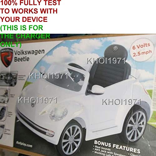 KHOI1971 Wall Charger AC Adapter Compatible with ROLLPLAY Volkswagen Beetle Ride on W486 W486TG W486TG-R W486AC 6V Battery