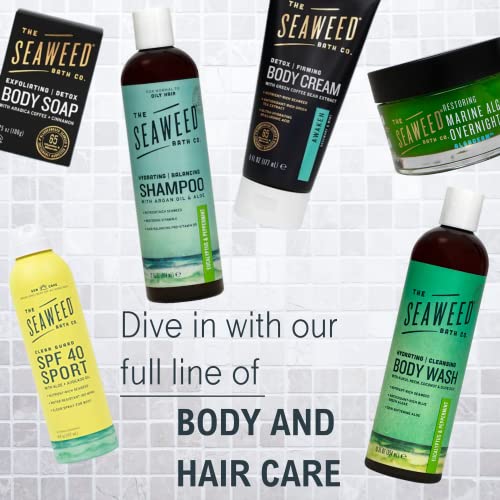 The Seaweed Bath Co. Hydrating Exfoliating Body Scrub, 6 Ounce, Citrus Vanilla Scent, Nutrient Rich Seaweed, Argan Oil, Aloe, Vegan, Paraben Free