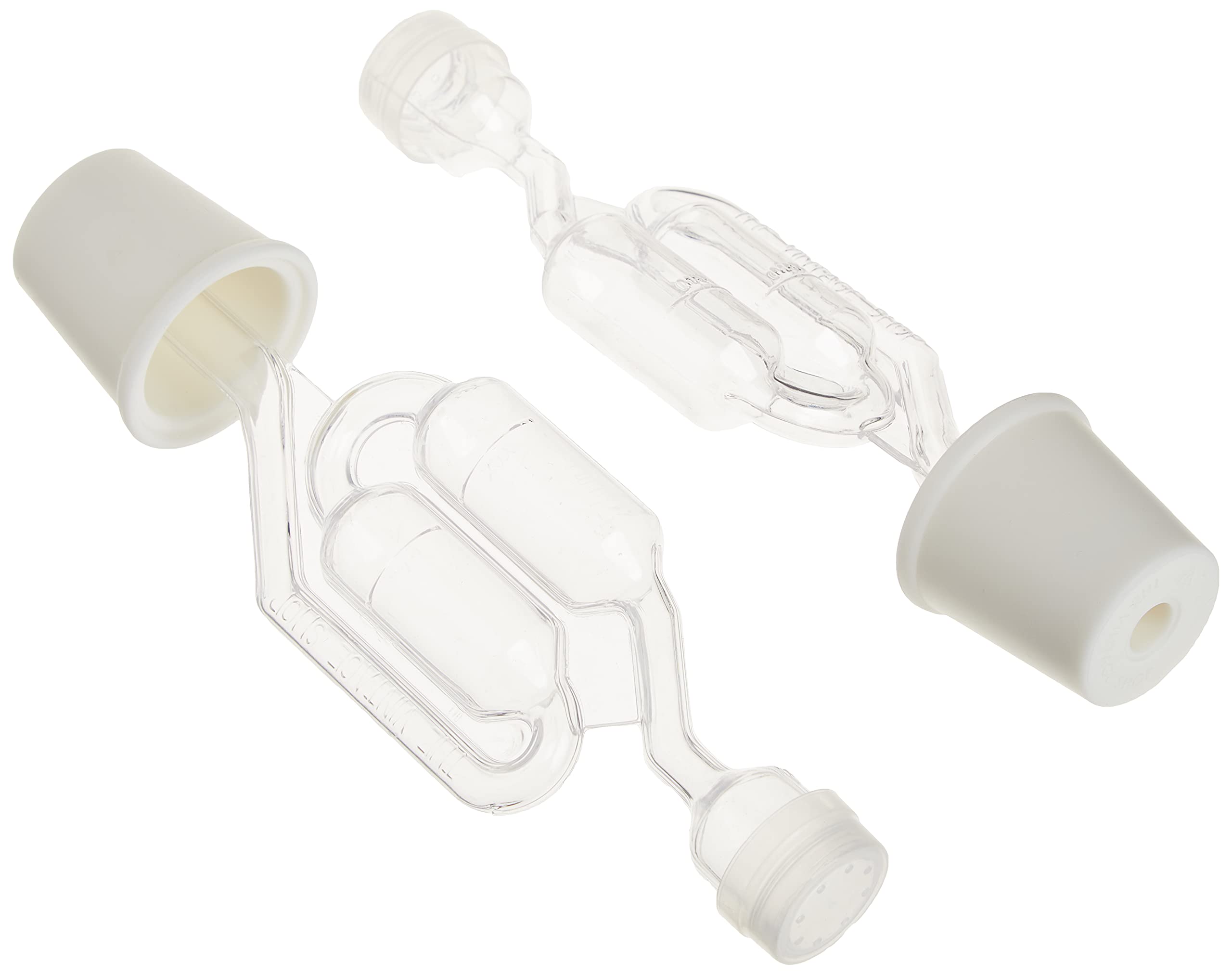 Hydrometer - Alcohol, 0-200 Proof and Tralle & Twin Bubble Airlock and Carboy Bung (Pack of 2)
