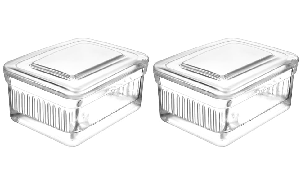 QWORK Glass Slide Staining Jar, 2 Pack Coplin Staining Jar for 10 Slides, Resistant to Staining from Eosin or Hematoxylin