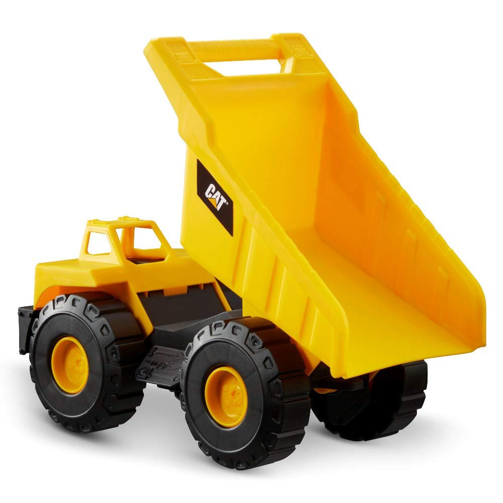 CAT Construction Toys, 15" Dump Truck Toy, Ages 2+, Sturdy Plastic, No Batteries Required, CAT Construction Tough Rigs Series