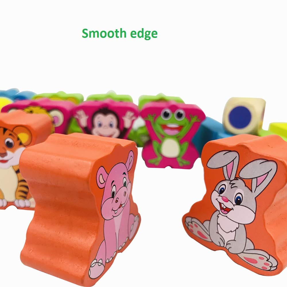 BESTING Balancing Stacking Blocks Animal Parent-Child Children's Educational Balance Wooden Stacking Acrobatic Troupe Interlock Decompression Preschool Toys Balancing Games (HJ002)