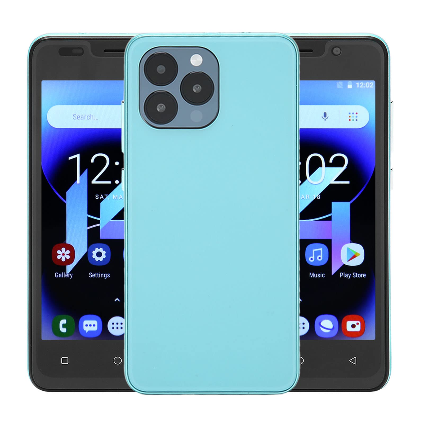 ANGGREK 14 Pro Max Smartphone 5.0 Inch 3G Network 4GB RAM 32GB Android 10 Mobile Phone Dual Card Dual Standby 100β240V Green (US Plug)