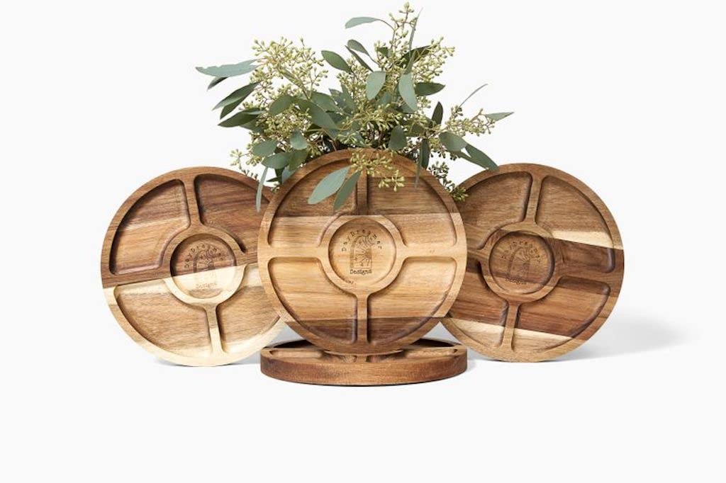 Daydreamer Designs Cheese Board Set (9” x 3/4”), Mini Charcuterie Boards – Acacia Wood, Cheese Boards Charcuterie Boards, - Charcuterie Board Gift Set– Mini Cheese Board, Small Cheese Board, 9in
