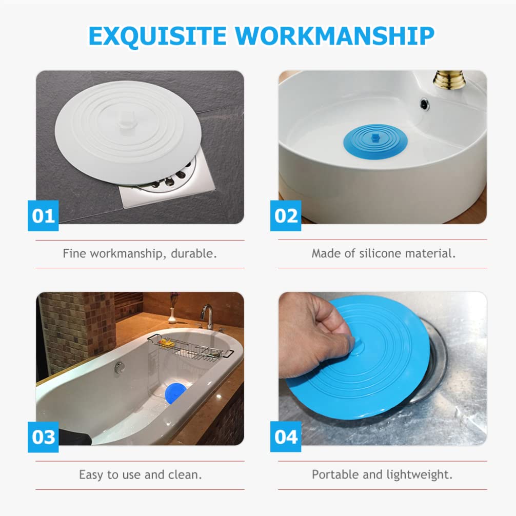 ULTECHNOVO 2pcs Sink Plug Bathtub Stopper Kitchen Sink Stopper Laundry Room Sink Stopper Flat Drain Stopper tub Drain Covers for bathtubs Bath tub Drain Covers tub Hair Catcher Drain Plug 15c